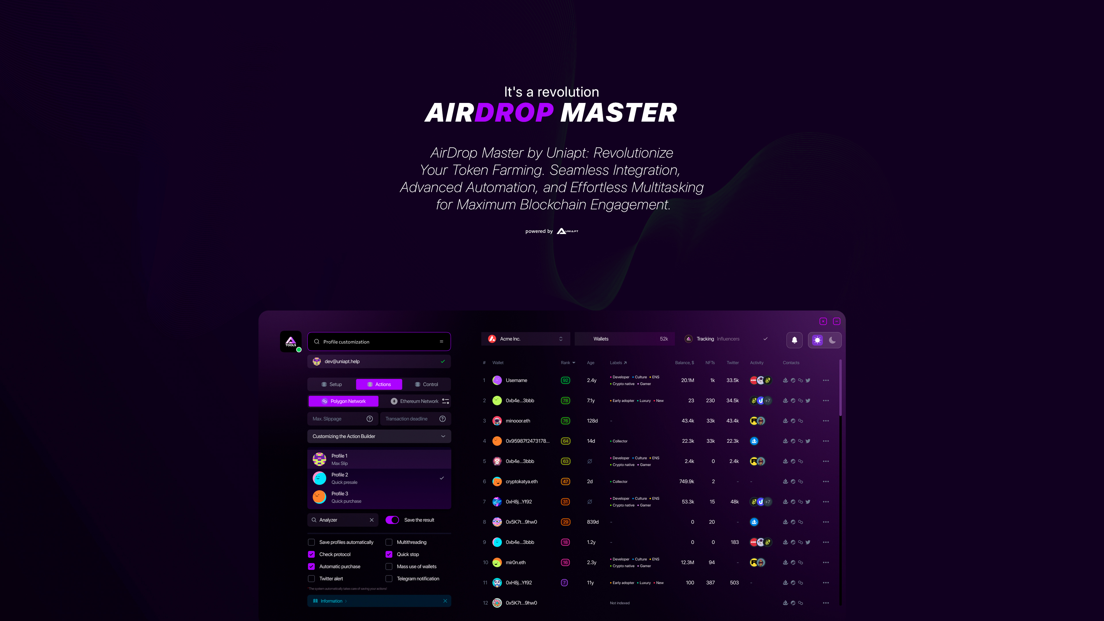 UNIAPT | Best WEB3 Tools at One Place